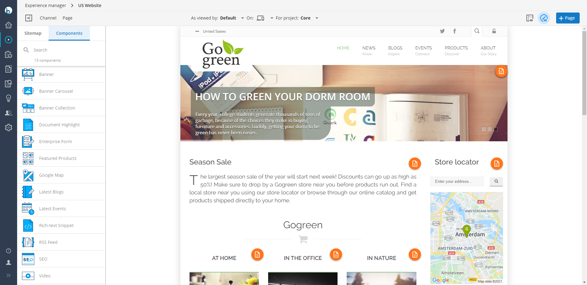 Manage Components on a Page - Bloomreach Experience Manager (PaaS/Self ...